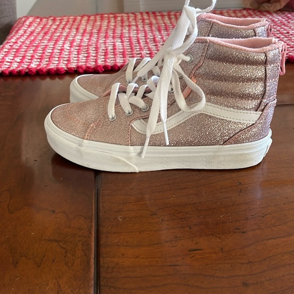 Vans | Shoes | Vans Pink Glitter High Top | Poshmark